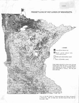Presettlement Wetlands of Minnesota
