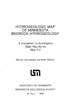 S-02 Hydrogeologic map of Minnesota, bedrock hydrogeology