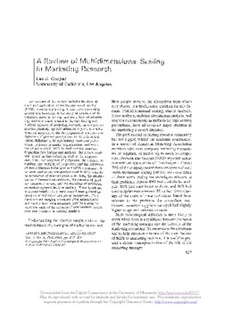 A review of multidimensional scaling in marketing research